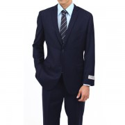 Navy Microtech Suit - Top Hat Tuxedo